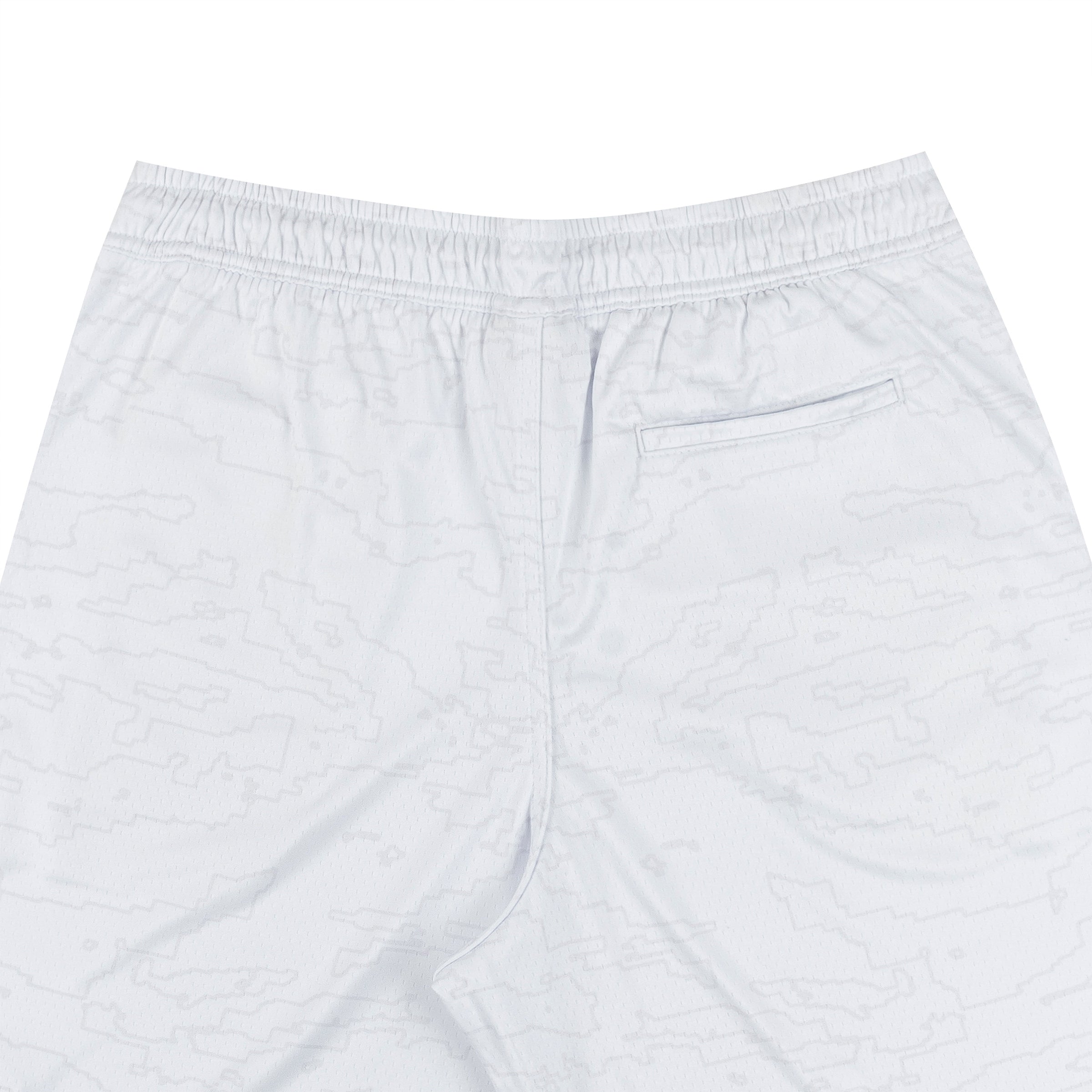 Shorts Outline Map Mesh Branco – Disturb Industries